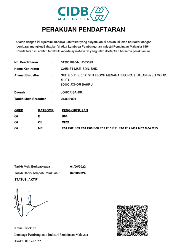 Cabnet M&E Sdn Bhd | Mechanical & Electrical Services for Industrial ...